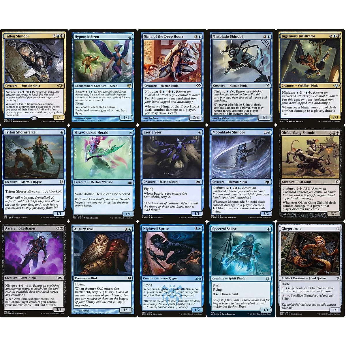 Ninja Commander Deck - Yuriko - Dimir Blue Black - EDH - 100 Card - Custom Magic The Gathering Deck - Very Strong!