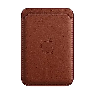 Apple Leather Wallet with MagSafe (for iPhone) - Now with Find My Support - Umber ​​​​​​​