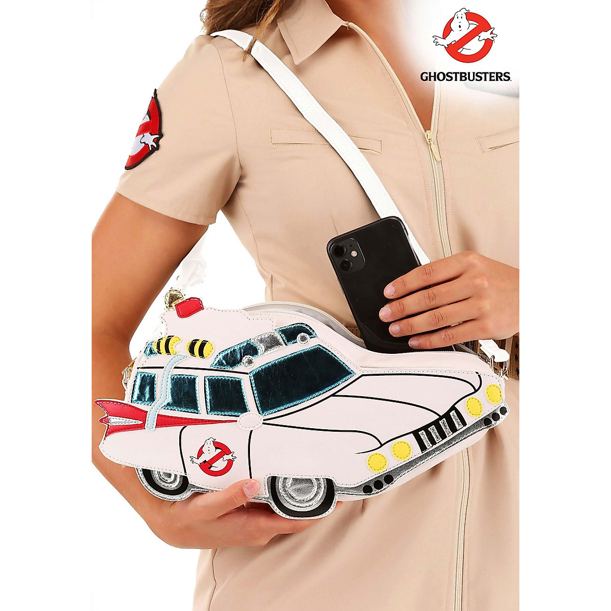 Fun Costumes Ghostbusters Ecto-1 Car Handbag, Ghostbuster Adjustable Strap Crossbody Purse for Women, Ghostbusters Wallet Standard