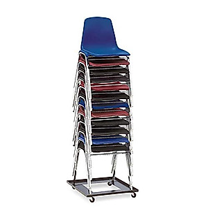 National Public Seating Stack Chair Dolly - Black, 22 3/4in.W x 23 1/2in.D x 3 1/2in.H, Model Number DY81