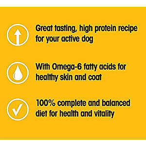 Pedigree High Protein Adult Dry Dog Food Beef and Lamb Flavor Dog Kibble, 18 lb. Bag