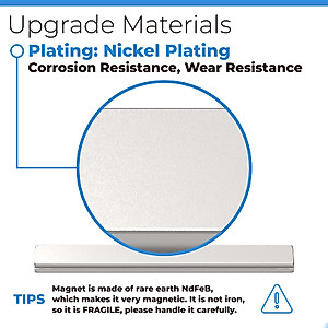 Shower Door Magnet - 3" Long Glass Shower Door Magnet Replacement for Swing Shower Doors Shower Door Handles Shower Door Strike Jamb