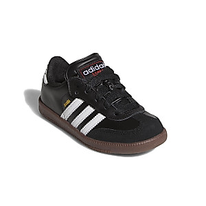 adidas Boy's Samba Classic Soccer Shoe, Black/White/Black, 5 Big Kid
