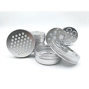 Aukousn, 12 Pack 2 Oz Aluminum Tins With Lids Empty Storage Containers for Air Freshener 3 Styles