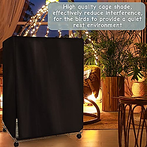 Shappy Bird Cage Cover Good Night Bird Cage Accessories Extra Large Bird Cage Cover Black Pet Cage Cover Breathable Parrot Cage Cover for Bird Critter Cat Cage to Small Animal Privacy Comfort