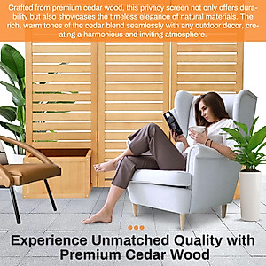 Upgrade 5.5'X5.2'X1.6' Cedar Outdoor Privacy Panels, Planter Privacy Screen, Privacy Fence Planter, Privacy Screen with Planter Box, Privacy Planter Box, Privacy Planter for Patio, Backyard, Gazebo