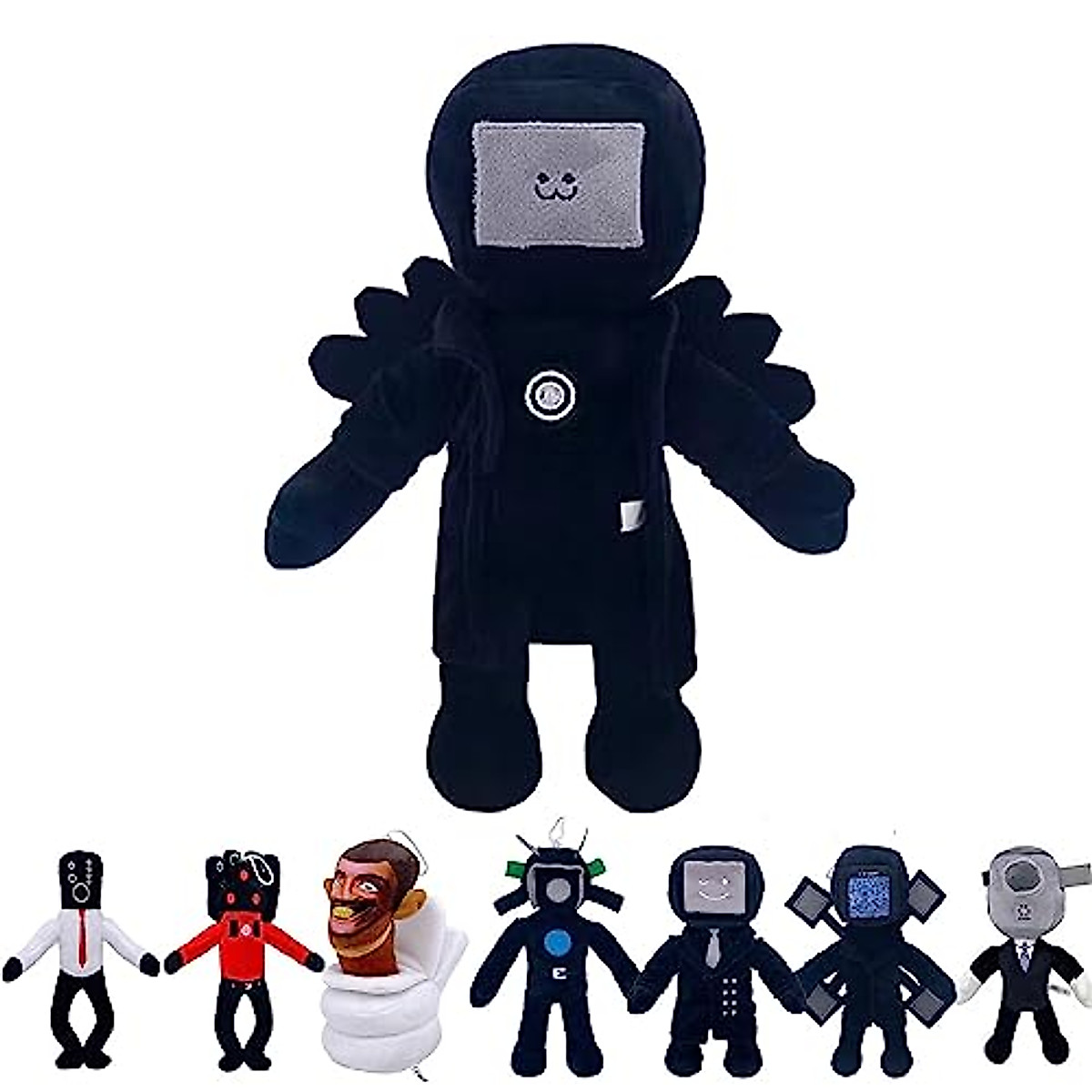 SKibidi Toilet Plush Toy,Cameraman Plush Toys,Titan Speakerman Stuffed Toy, Plushies Birthday Gift for Kids and Collectors (1 pcs-TV Man-A)