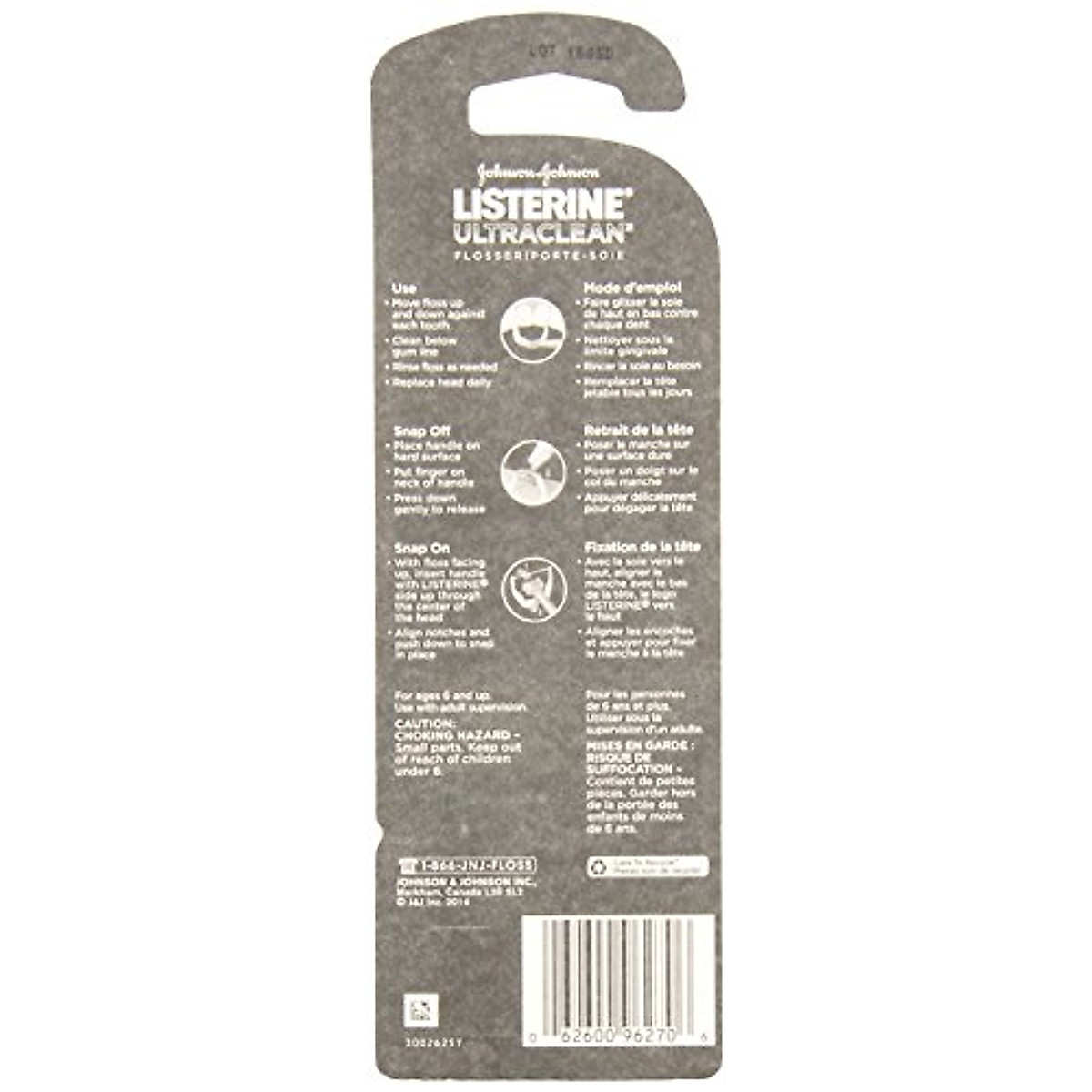 Listerine Ultraclean Access Flosser + 8 Refill Dental Flosser Heads, Oral Care and Hygiene