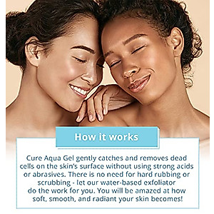 Toyo - Cure Aqua Gel Gentle Exfoliator - Facial/Full-body Peeling Gel, Water-based Exfoliator, Dead Skin Remover for Bright, Youthful Skin, 250ml. - 1 Pack