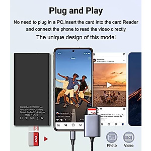 Spy Hidden Camera Power Bank 10000mAh 20 Hours Recording 1080p Portable Nanny Cam with Motion Detection, Night Vision, Gravity Sensor for Home Security No WiFi