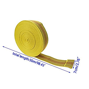 UTALIND Sofa Elastic Webbing Repair Sagging Couch, Chair, Lawn,and Patio Furniture, DIY Upholstery 2.8 Inch Wide x 98.4 Ft Long(Yellow)