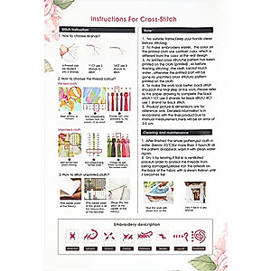 Stamped Cross Stitch Kits, Mushroom Needlepoint Butterfly Counted Cross Stitch Kits for Adults Beginners,Full Range of Cross-Stitch Stamped Kits Needlecrafts for Home Wall Decor Cross Stitch Patterns