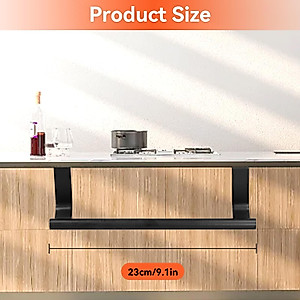 Over Cabinet Cupboard Door Towel Bar, 2 Pack Stainless Steel Kitchen Towel Holder Over Door Towel Rack Bar Holder Towel Racks for Bathroom Door (23cm)