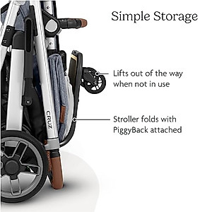 UPPAbaby PiggyBack Ride-Along Board for Cruz V2 / Quick Attachment for Children to Stand + Stroll / 55 lbs. Weight Capacity