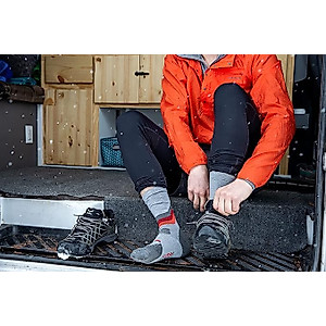 GRIP6 Wool Crew Socks - Pack of 2 Medium Merino Wool Socks Made in the USA - Lightweight Wool Hiking Socks - Warm Crew Socks for Men and Women - Cold Weather Gear (Overland Blue)