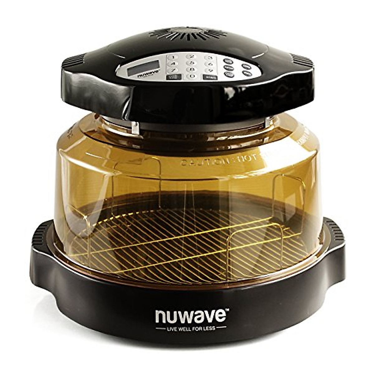 NuWave Oven Pro Plus 20602 Black Upgraded Shatter Resistant Dome with Extender Ring and Baking Pan