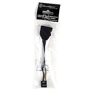 Silverstone Tek Internal 19-Pin USB3.0 to USB2.0 Adapter Cable (G11303050-RT)