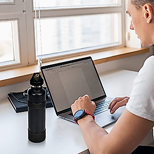 Miracredo 2 PCS Silicone Water Bottle Boot, Protective Silicone Sleeve, Anti-Slip Bottom Cover with Silicone Ring, BPA Free, Compatible with Simple Modern, Iron Flask, Thermoflask, Hydro Flask