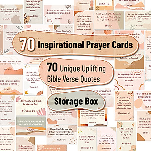 Mr. Pen- Prayer Cards, 70 Unique Bible Verse Cards, Boho Theme, Mini Scripture Cards, Prayer Cards for Women and Men, Scripture Cards with Bible Verses, Christian Cards, Scripture Prayer Cards