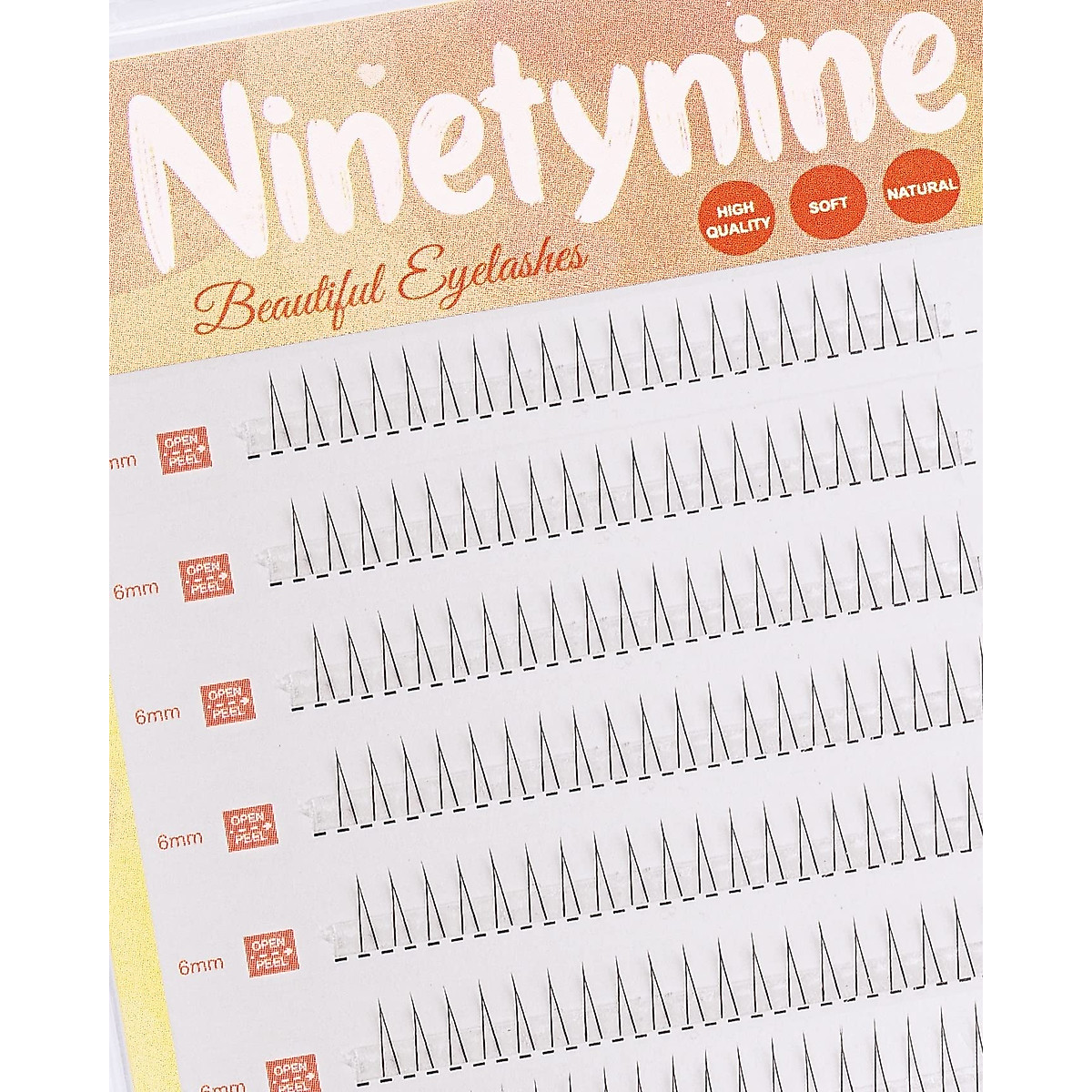Ninetynine 240pcs V Shape Bottom Lower Lash (6-7mm) Natural Individual False Eyelash Extension Soft Handmade Bottom Lashes Clusters
