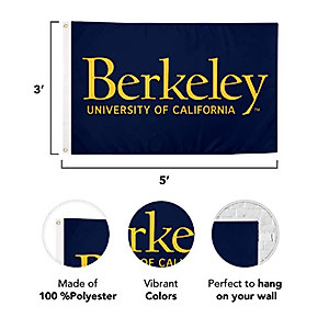 Desert Cactus University of California Berkeley Flag Golden Bears Cal UC Flags Banners 100% Polyester Indoor Outdoor 3x5 (Style 8)