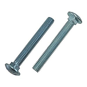 3/16"-24 X 2-1/2" Zinc Plated Square Neck Grade 2 Carriage Bolts (Box of 100)