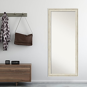 Amanti Art Cream Full Length Mirror, 65x29 Regal Birch Cream Tall Free Standing Body Wall Mirror Full Length for Dressing, Traditional Frame, Lean on Floor or Hang, Wall Decor from WI, USA
