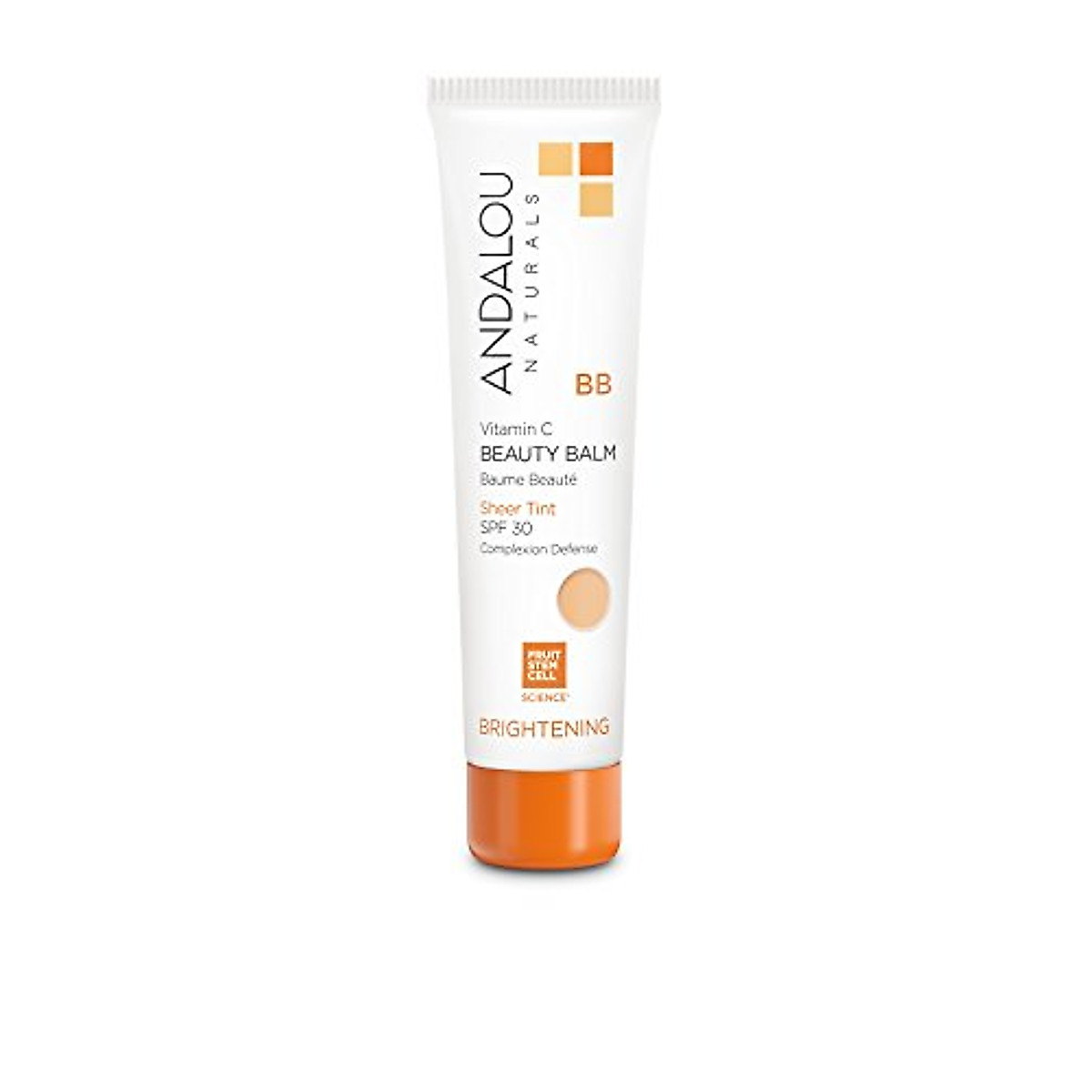 Andalou Naturals Vitamin C BB Beauty Balm Sheer Tint SPF 30, 2-in-1 BB Cream & Face Sunscreen with Broad Spectrum Protection, Mineral Sunscreen with Non-Nano Zinc Oxide, 2 Fl Oz