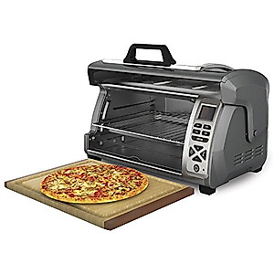 Hamilton Beach Digital Countertop Toaster Oven with Easy Reach Roll-Top Door, 6-Slice, With Bake Pan, Stainless Steel (31128)