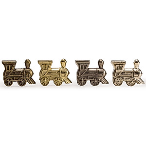 Yellow Mountain Imports Metal Die-Cast Mexican Train Domino Train Markers - Set of 8