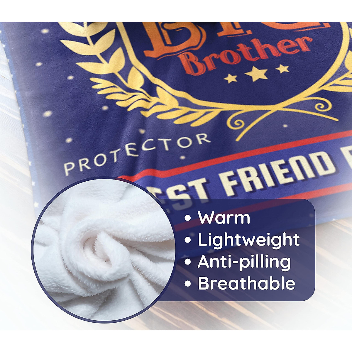 InnoBeta Big Brother Gifts Blanket for Boys, Toddlers on Birthday, Christmas - World's Best Big Brother Flannel Blanket, 40"x 50"