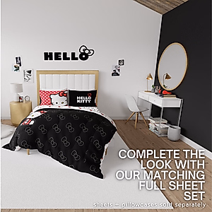 Franco Collectibles Hello Kitty Bedding Super Soft Cozy Microfiber Reversible Comforter, Full, (Officially Licensed Product)