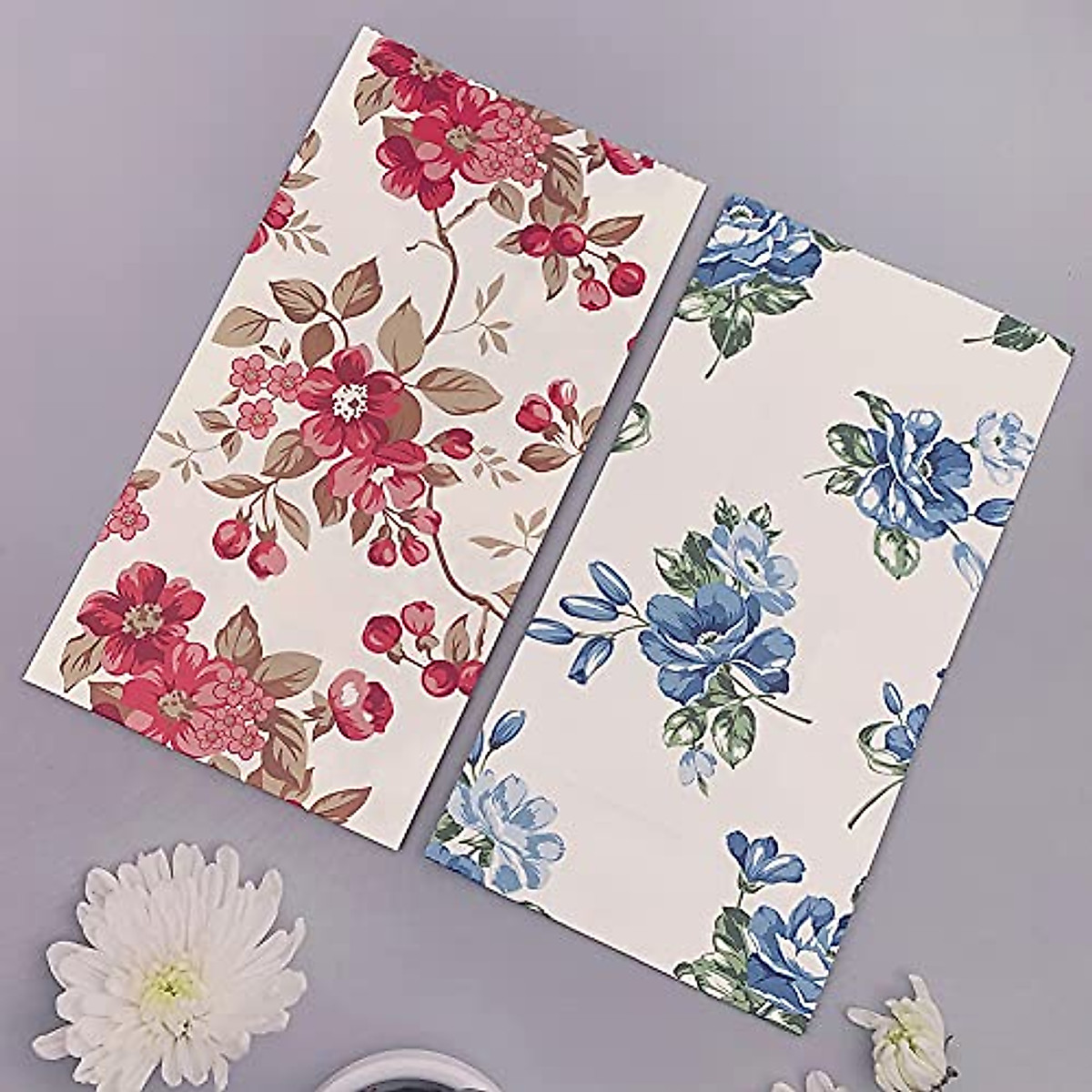 Floral Paper Bags Gift Bags Flower Party Favor Treat Bags Goody Bags Candy Bags with Stickers for Wedding Bridal Shower Anniversary Birthday Garden Party (16 Pcs)