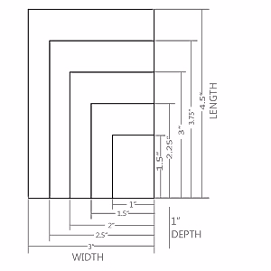 Antallcky Rectangle Cookie Cutter Set-5 pcs Stainless Steel Rectangle Biscuit Molds Fondant Cake Cookie Cutter Set Pastry Heavy Duty Deep Mold 1 Inch Depth