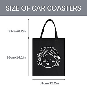 OKBA 10 pcs Sublimation Tote Bags,polyester tote bags for sublimation, DIY customization blank canvas tote bags 12.2 * 14.2 in (black)