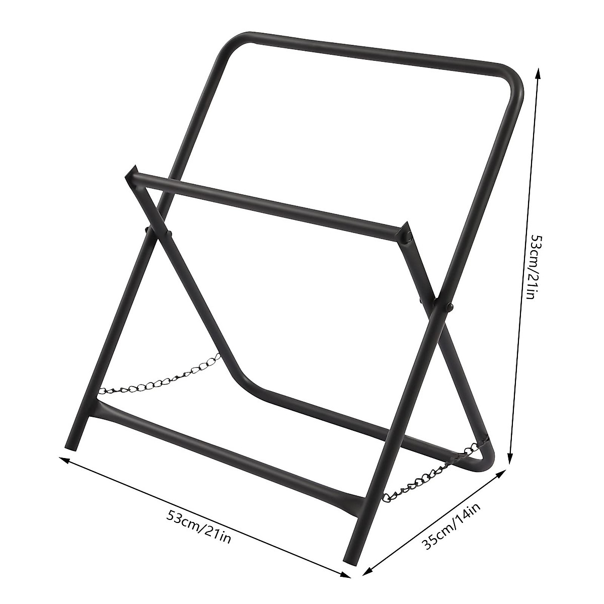 BeiseYu Single Axle Cable Caddy, Commercial Industrial Grade Steel Wire Rack Dispenser, Foldable Electrical Wires Dolly Spinner, Max Weight 66 Lbs (Black)