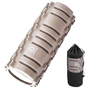 Primasole 【Amazon.com Limited Brand】 Body Tech Foam Roller (Earth Brown Color) Fascial Release Deep Tissue Massager 440LB Load Limit PSS91NH033