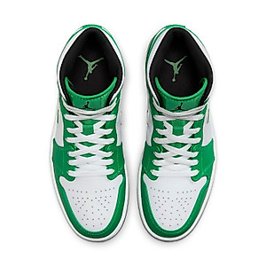Jordan Men's 1 Mid Lucky Green/Black-White (DQ8426 301) - 14