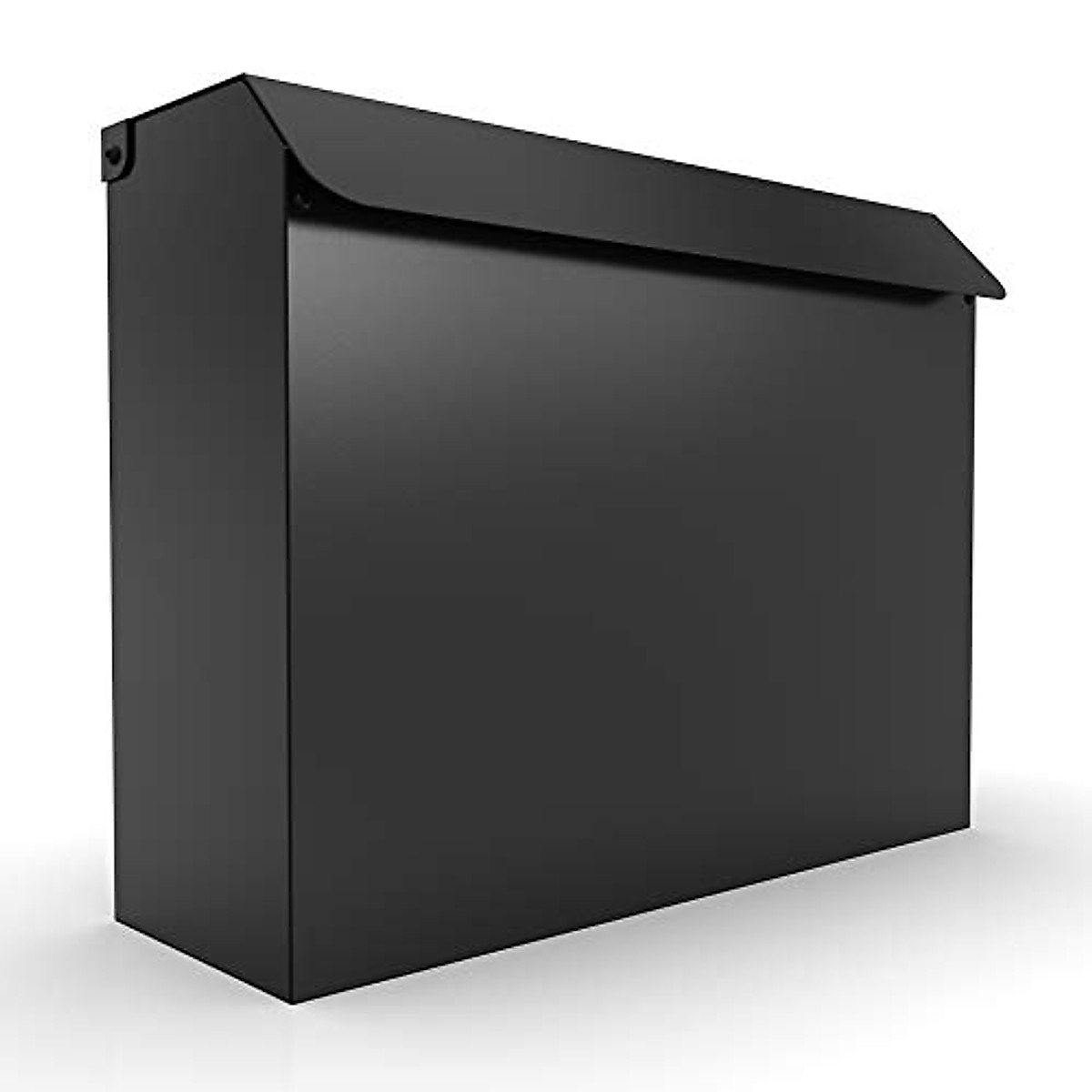 Movo Home Mailbox Casey Large Mailbox, Mailbox for Outside, Matte Black