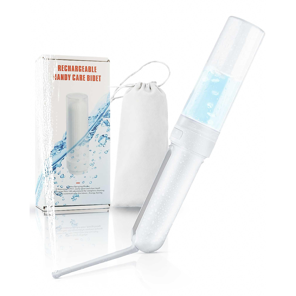 Portable Bidet for Travel, USB Rechargeable Handheld Bidet with 3 Adjustable Cleaning Modes, High-Pressure Water Spray for Personal Hygiene, Postpartum CarePerineal