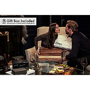 Sonder Los Angeles, Large Walnut/Cherry/Maple Wood Cutting Board for Kitchen, Charcuterie Wooden Board, Sorting Compartment, Reversible 17x13x1.1 in (Gift Box Included)