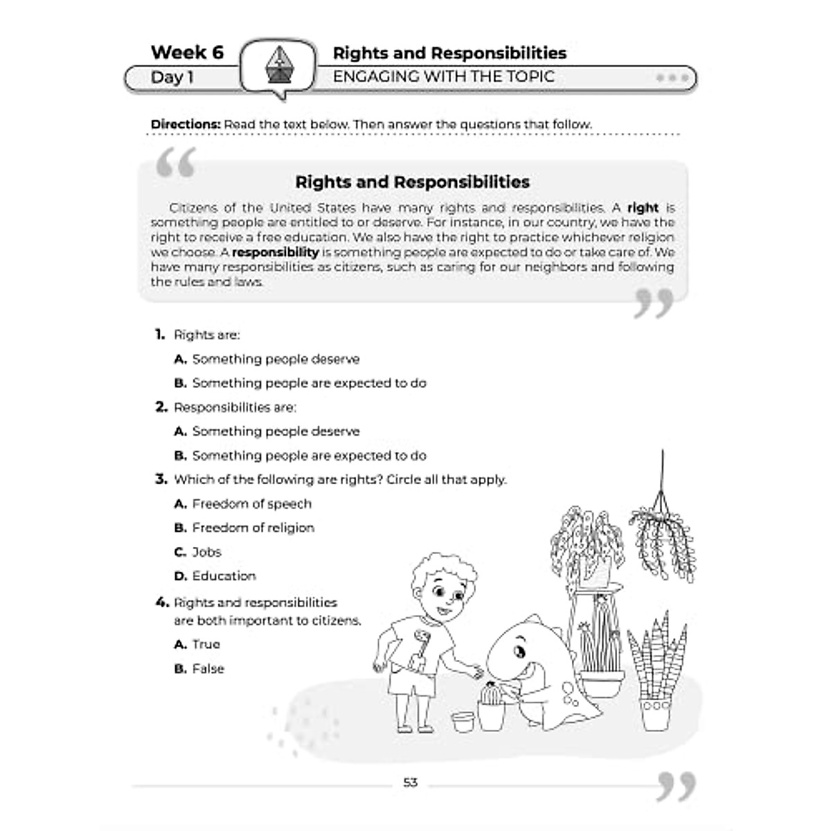 1st Grade Social Studies: Daily Practice Workbook | 20 Weeks of Fun Activities | History | Civic and Government | Geography | Economics | + Video ... Each Question (Social Studies by ArgoPrep)