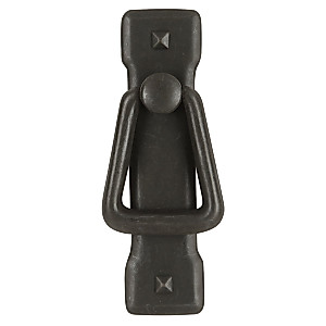 Hickory Hardware 1 Pack Solid Core Kitchen Cabinet Pulls, Luxury Cabinet Handles, Hardware for Doors & Dresser Drawers, 1-1/4 Inch Hole Center, Black Mist Antique, Old Mission Collection