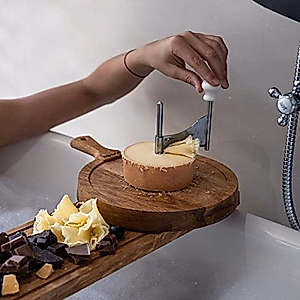 Oak Friends Cheese Curler -Girolle Stainless Steel - Best for Cheese Wheel or Chocolate - Multifunctional Rust-Proof Shredder - Manual Handheld Cheese Slicer