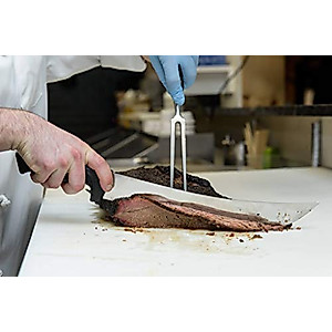 Ergo Chef Prodigy Series 12-Inch Cimeter - Curved High Carbon Stainless Steel Blade - Breaking Knife - Butcher's Meat Knife, Ergonomic Non-Slip Handle, Black