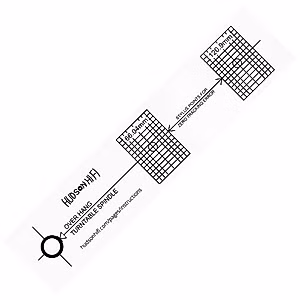 Turntable Phonograph LP Phono Cartridge Stylus Alignment Protractor Tool–High Contrast (VTA Sold Separately)