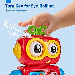 1 Year Old Toys for Boys Girl Gifts - Activity Robot Baby Toys for 1 Year Old - Musical Light up Poseable Fine Motor Skill Toys for 12 Months - Interactive Montessori Toys for 1 Year Old Birthday Gift
