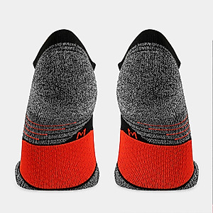 WANDER Men's Athletic Running Socks 7 Pairs Thick Cushion Ankle Socks for Men Sport Low Cut Socks 6-9/10-12 (7 Pairs Black Red, Shoe Size:10-12)