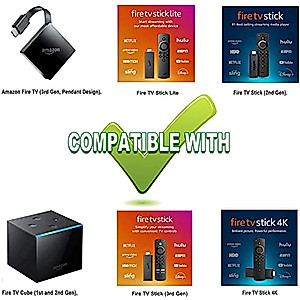 Amtone Replacement PE59CV Voice Remote (2nd Gen) w/TV Controls fit for TV Stick (2nd Gen, 3rd Gen, Lite, 4K), TV Cube (1st Gen, 2nd Gen, and Later), Fire TV (3rd Gen, Pendant Design)