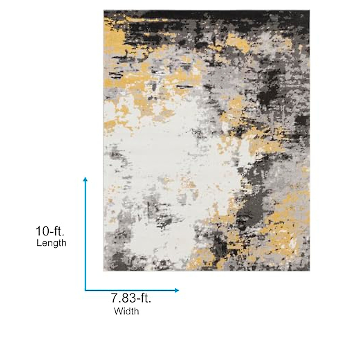 Livabliss Cantrell Modern Abstract Area Rug,7'10" x 10'(8' x 10'),Black